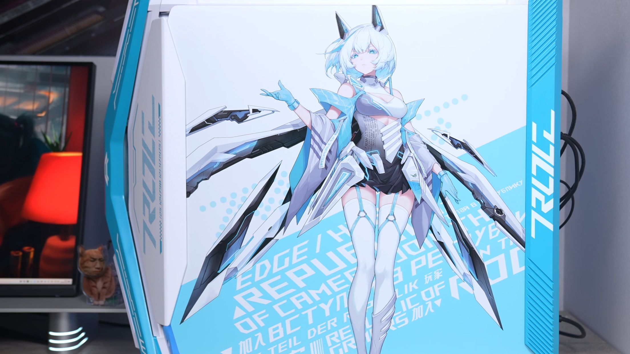 ...ROG主板+ROG电源+ROG水冷+ROG创世神机箱.一体水冷电脑主机