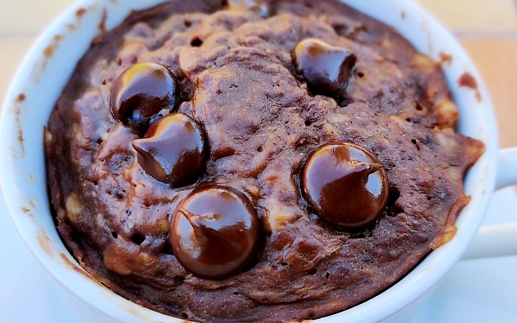 2分钟微波炉甜品,懒人巧克力蛋糕,无油无糖健康版