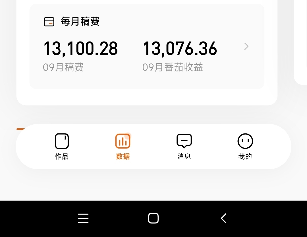 在番茄小说实现了稿费月入过万