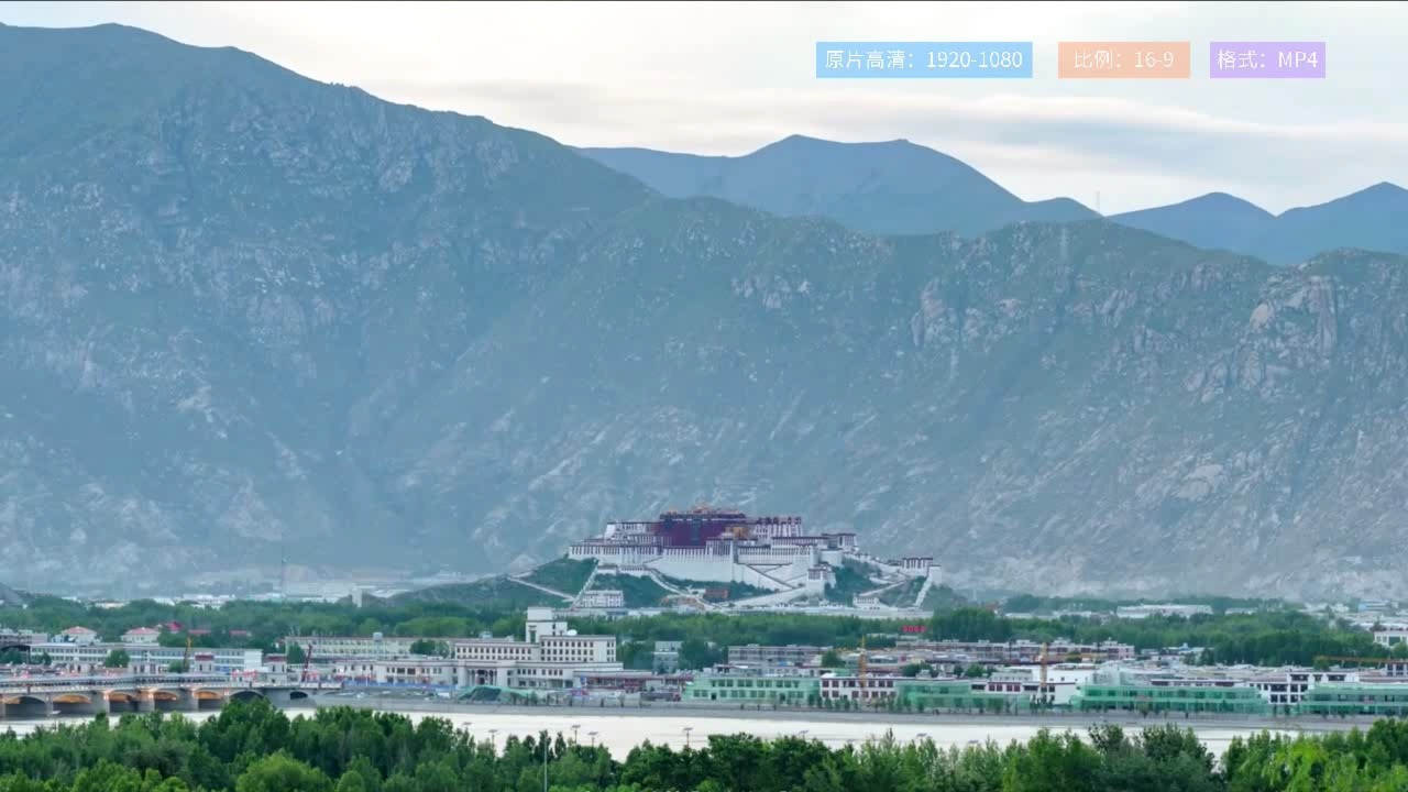 3114阿嘎人 藏族舞蹈群舞节目演出LED大屏幕背景视频 西藏高原风景...