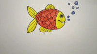 鱼儿简笔画教学,简单易学