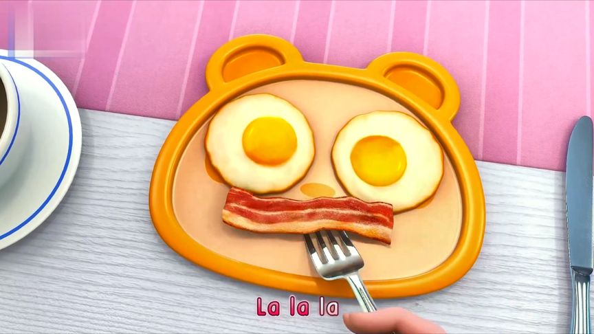 妈妈准备了丰盛的早餐,来看看都有什么美味吧_ 儿童英语动画