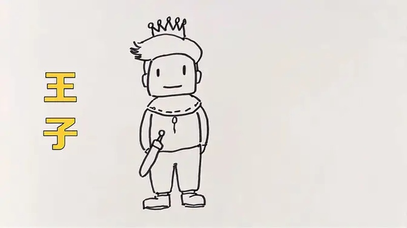 小王子简笔画怎么样画,怎样画一个简单的王子