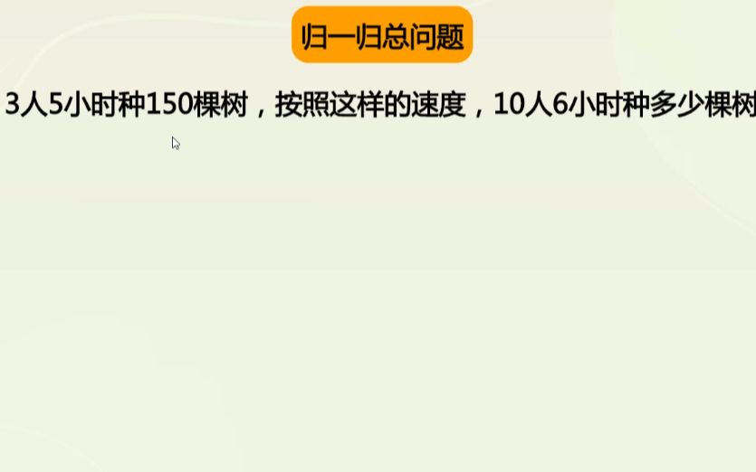 小学数学 | 归一再归总