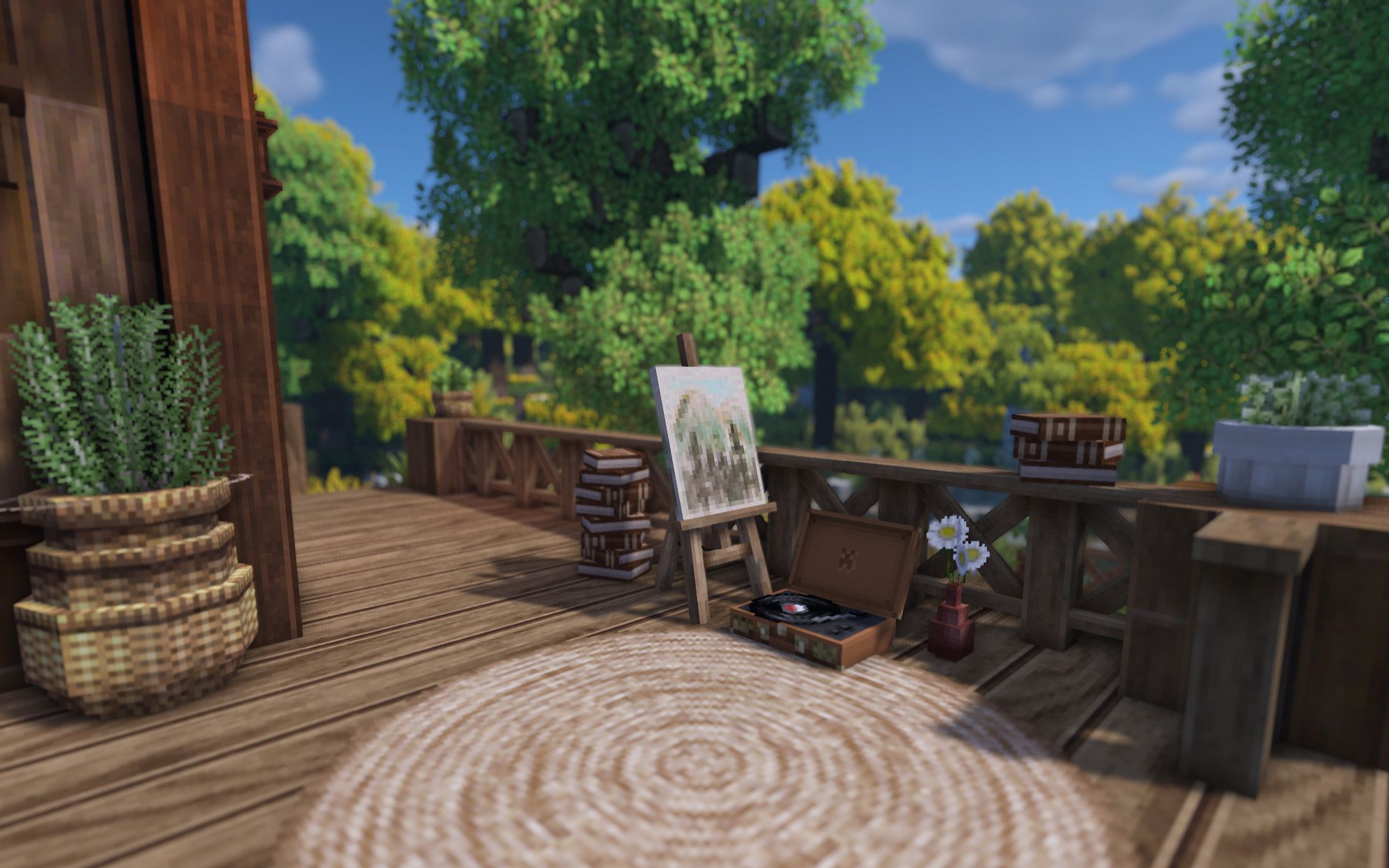 【MC我的世界建筑】绝美材质!森系复古小别墅