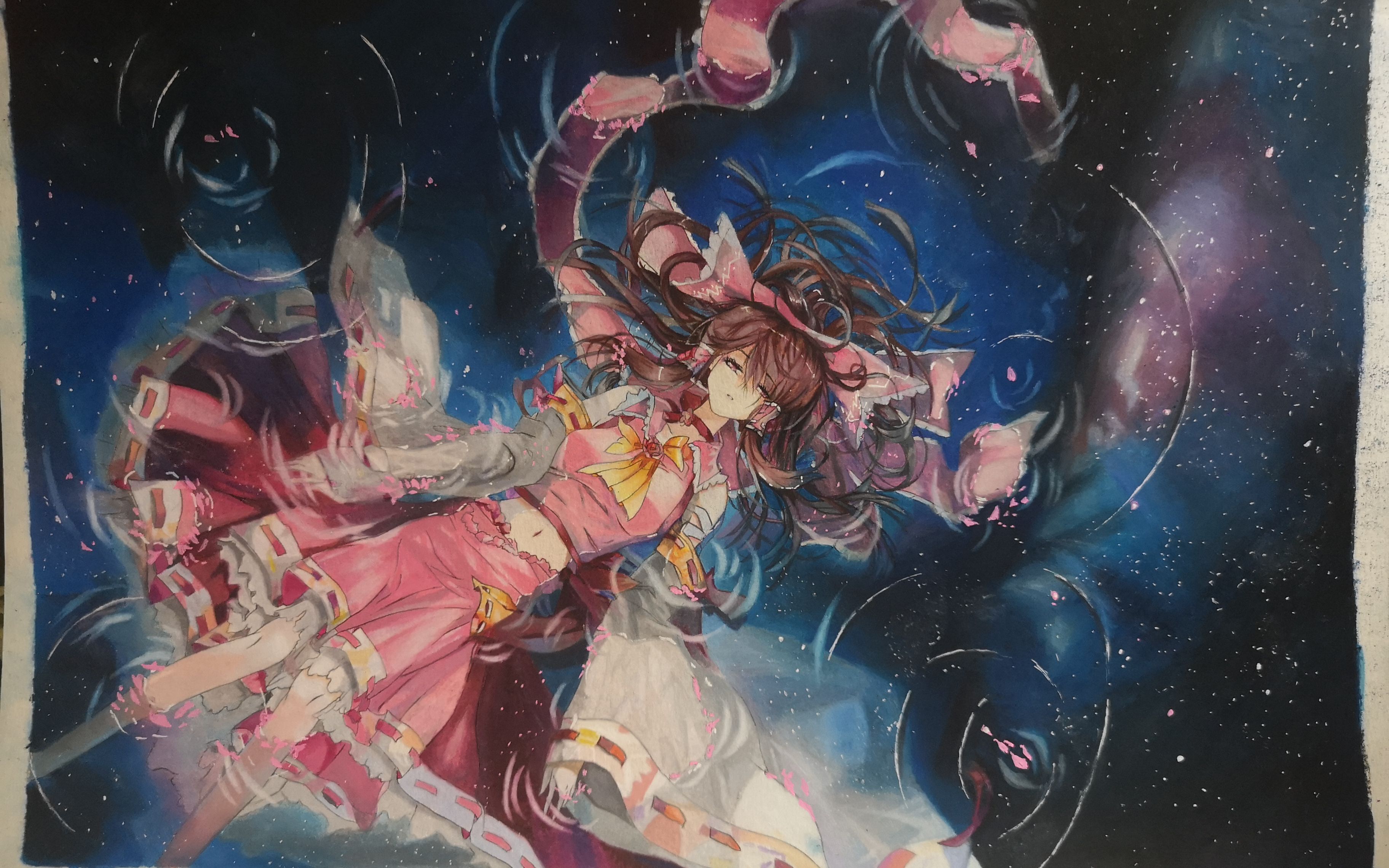 【手绘】进来请先管理好自己的表情,初中生UP爆肝40小时手绘世界...