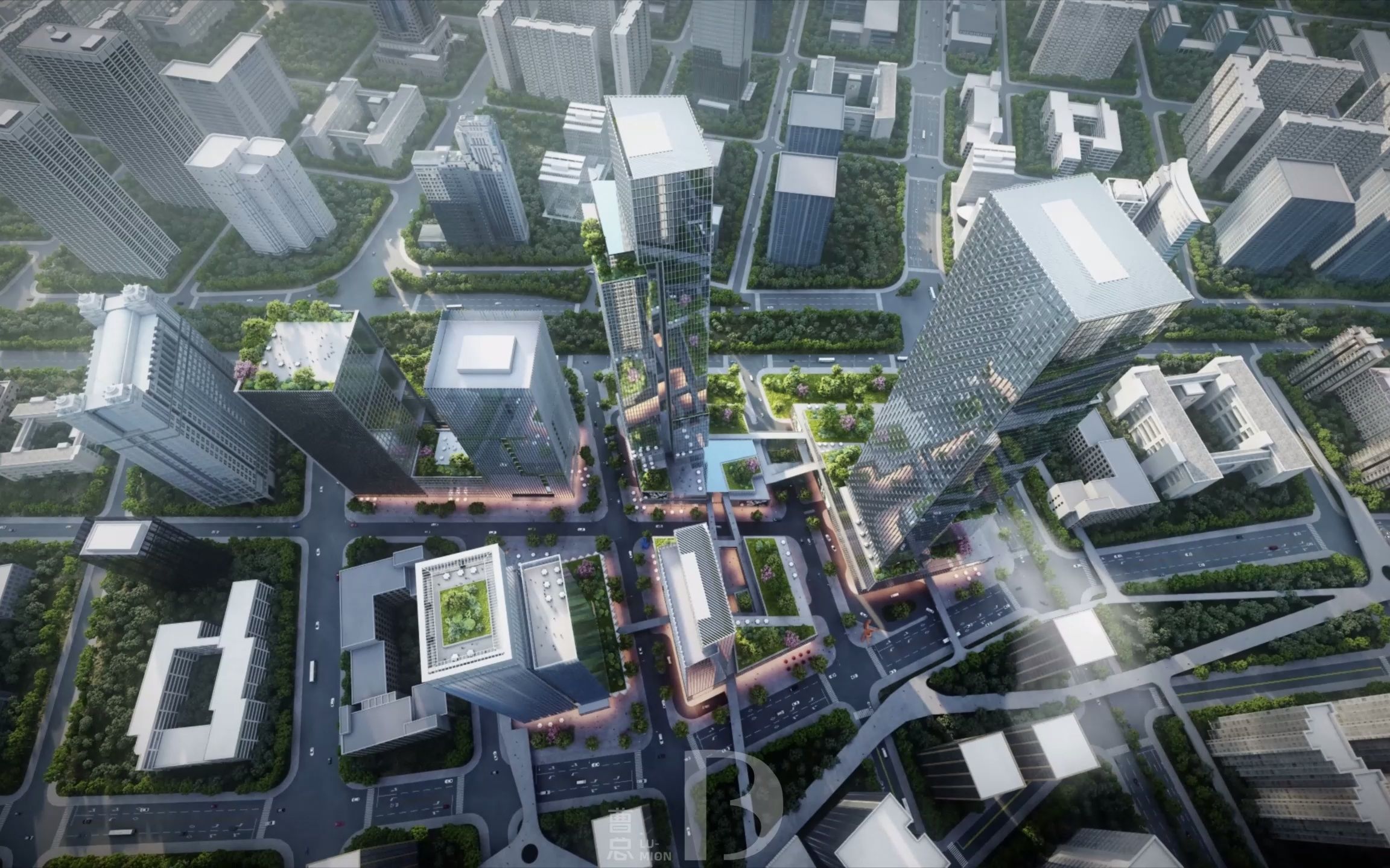 Lumion 商业建筑地产景观鸟瞰动画