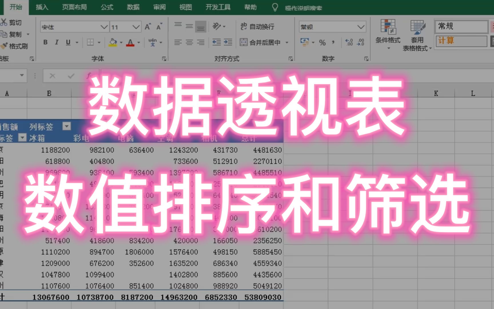 Excel 数据透视表,数值排序和筛选,没想到这么简单!
