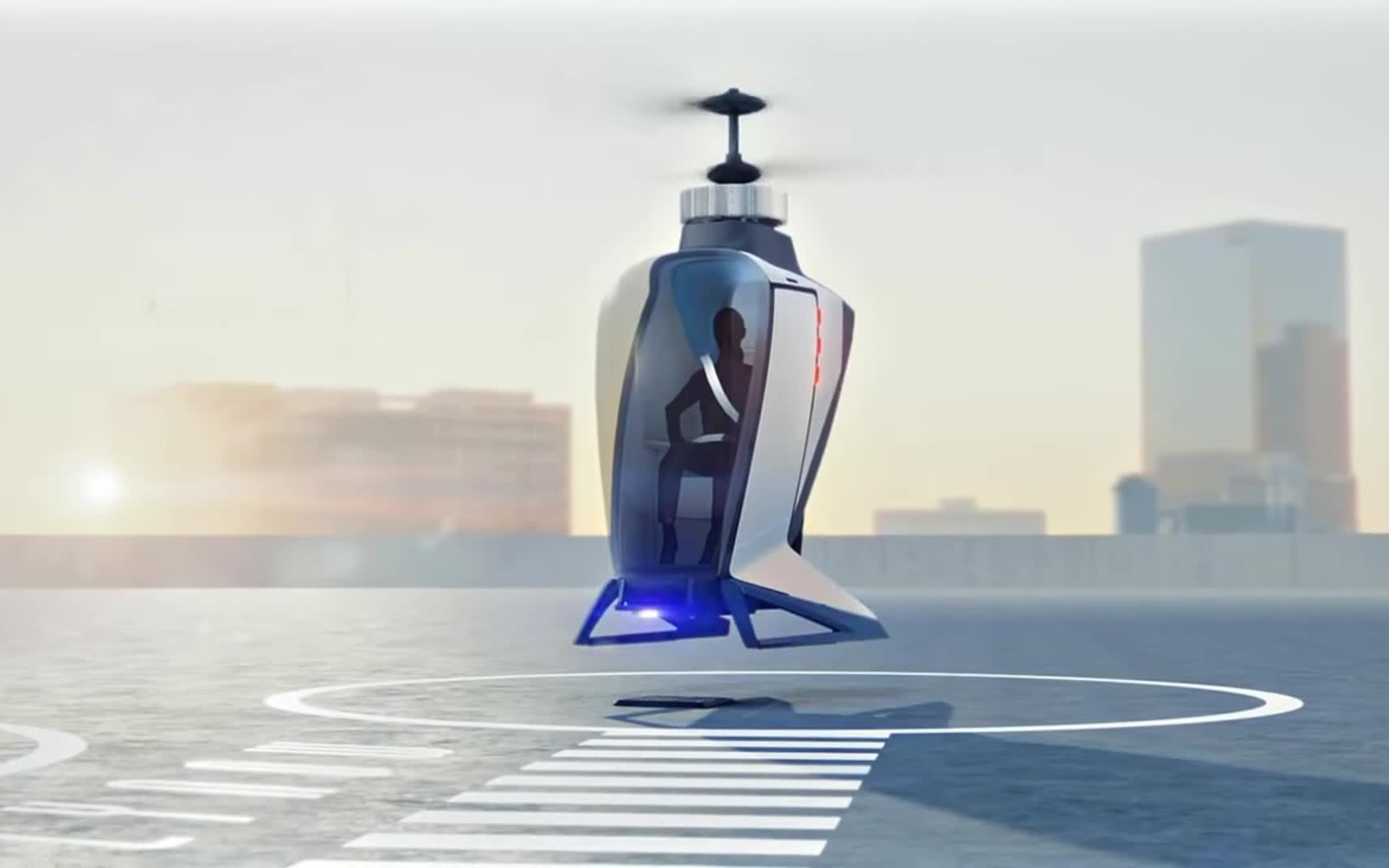 FlyNow eVTOL 个人飞行器,共轴双旋翼电动直升机,最大起飞重量360...