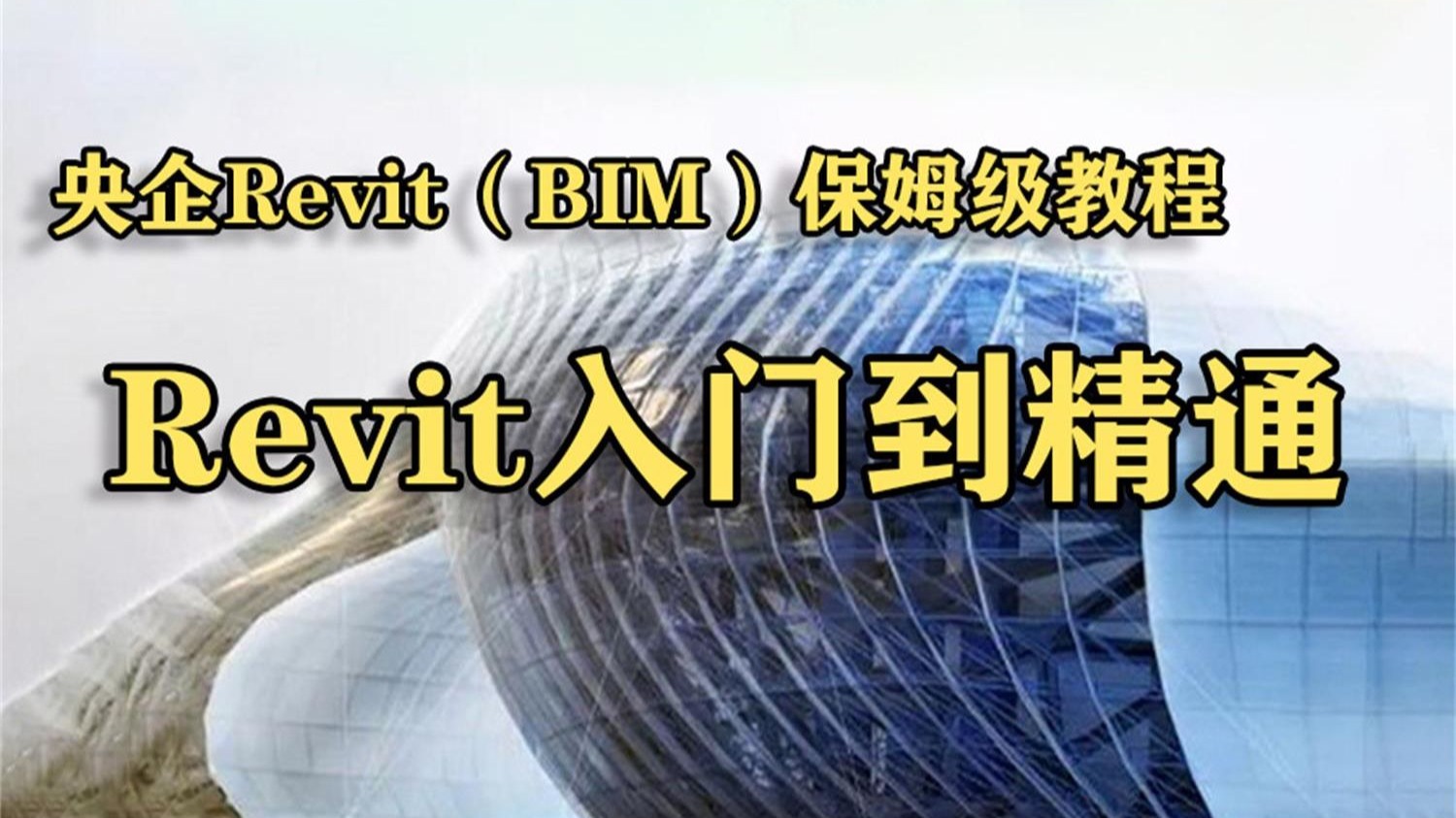 【Revit全专业教程】央企BIM建模内部教程 Revit零基础入门到精通...