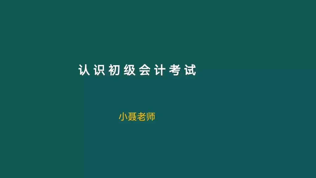认识初级会计考试1