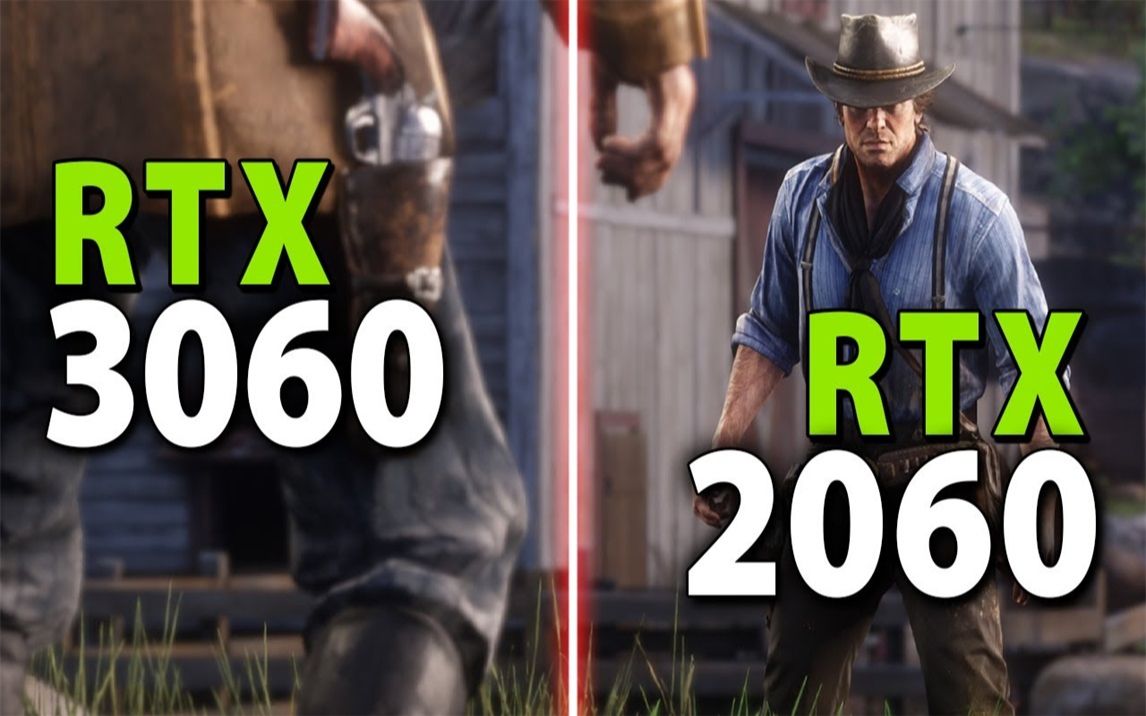 RTX 2060 6G vs RTX 3060 12G 显卡对比(1080P分辨率测试,CPU为...