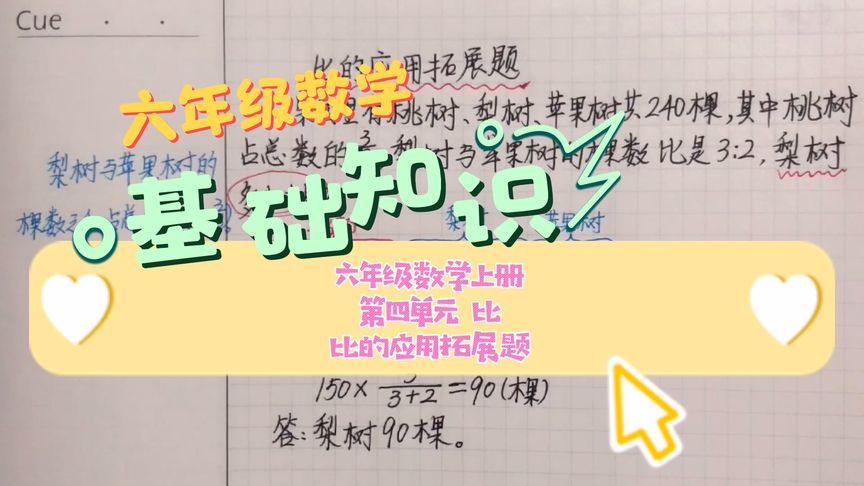 比的应用拓展题,六年级数学上册第四单元《比》