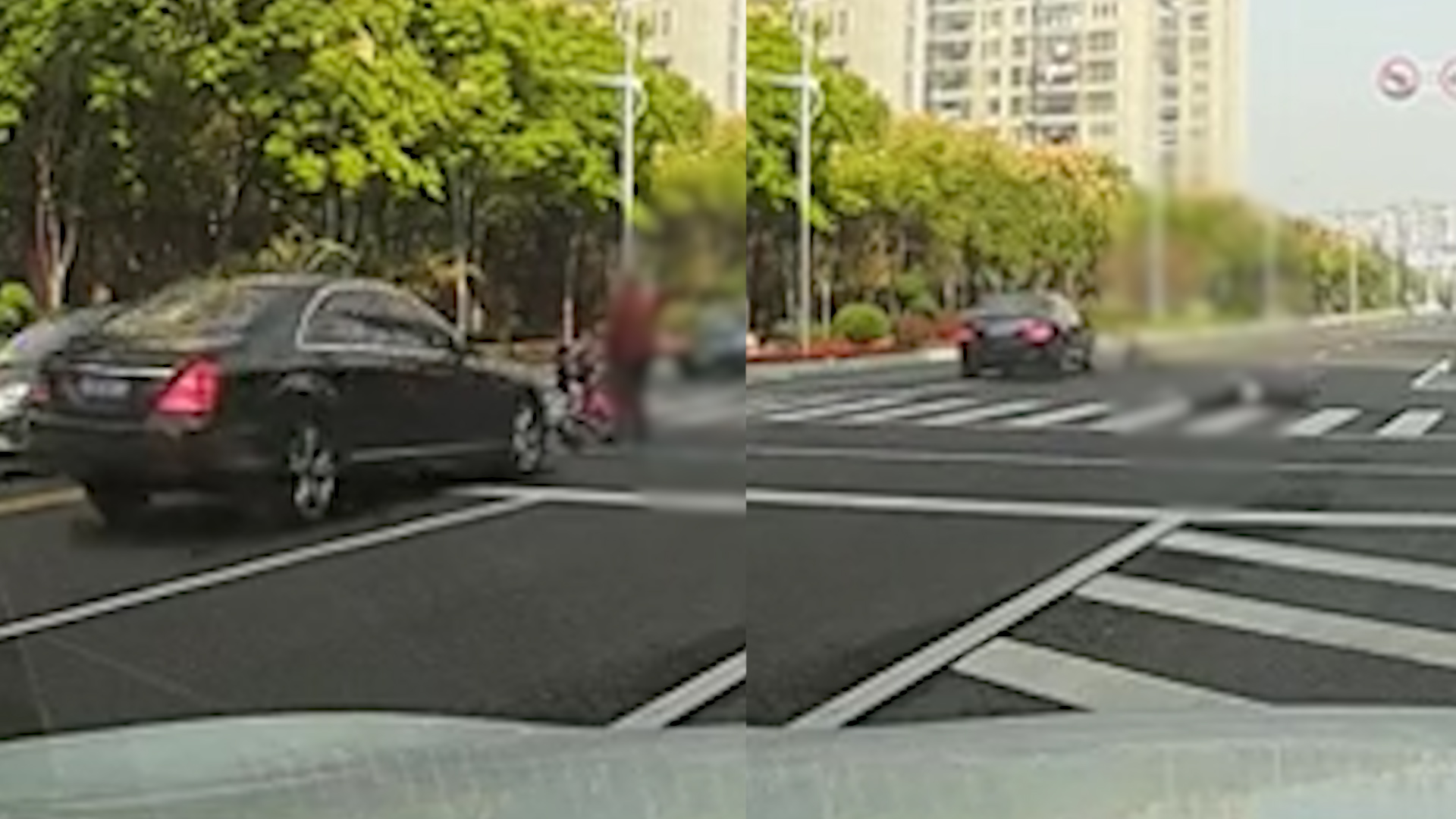 痛心!老人推婴儿车过马路被小车撞飞:老人死亡孩子仍在抢救
