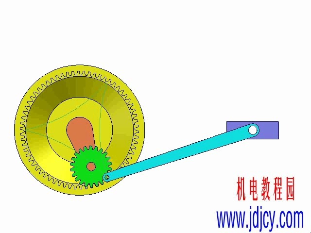 图393 行星齿轮连杆滑块机构