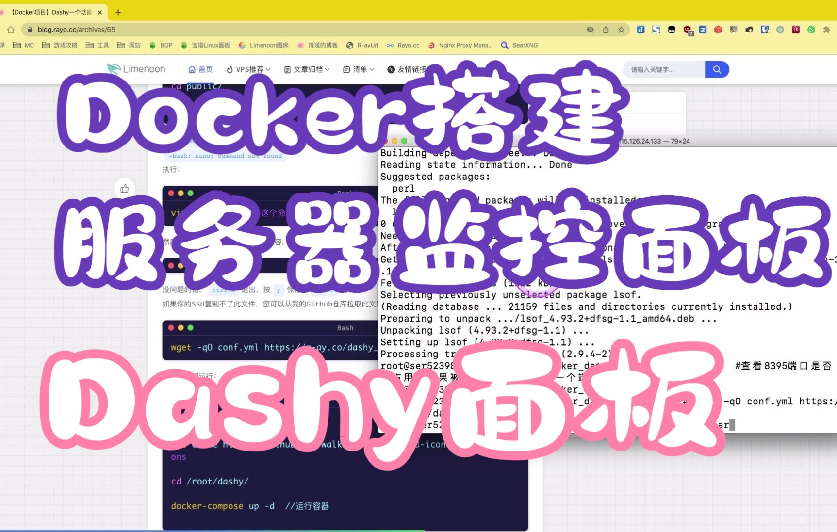 【Docker项目】搭建一个炫酷的服务器监控面板——Dashy面板