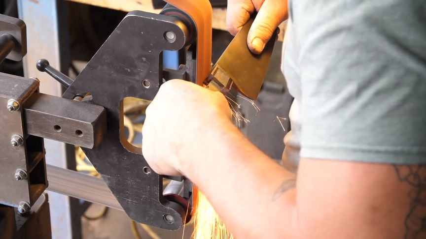 大马士革钢刀,打磨完花纹太好看了