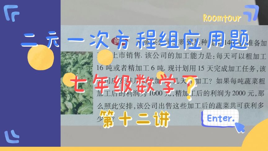 二元一次方程组应用题,快来学习吧。