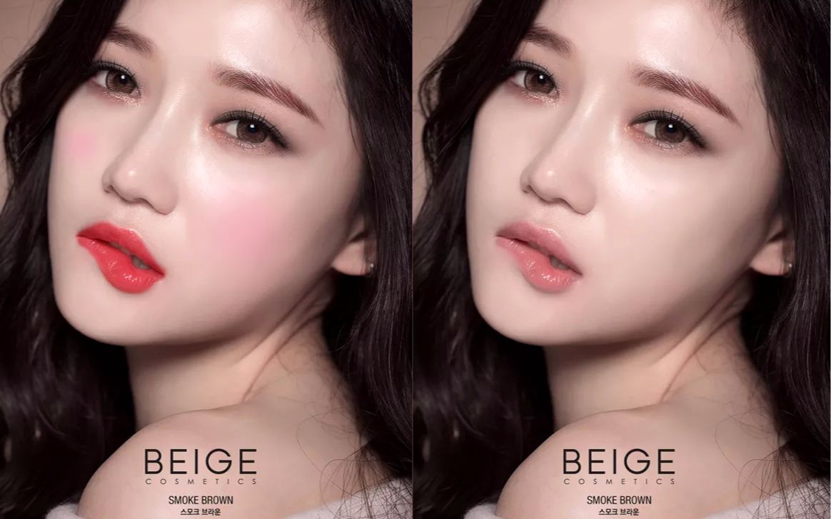 涂口红和修脸色 PS人物精修