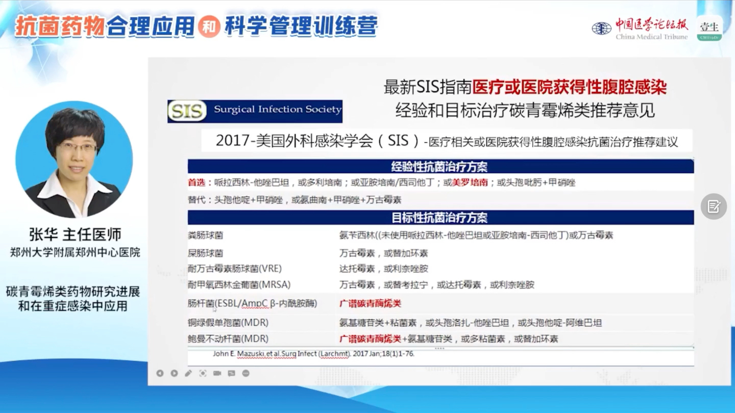 抗菌药物训练营day4:碳青霉烯类抗生素在重症感染中的应用_自用