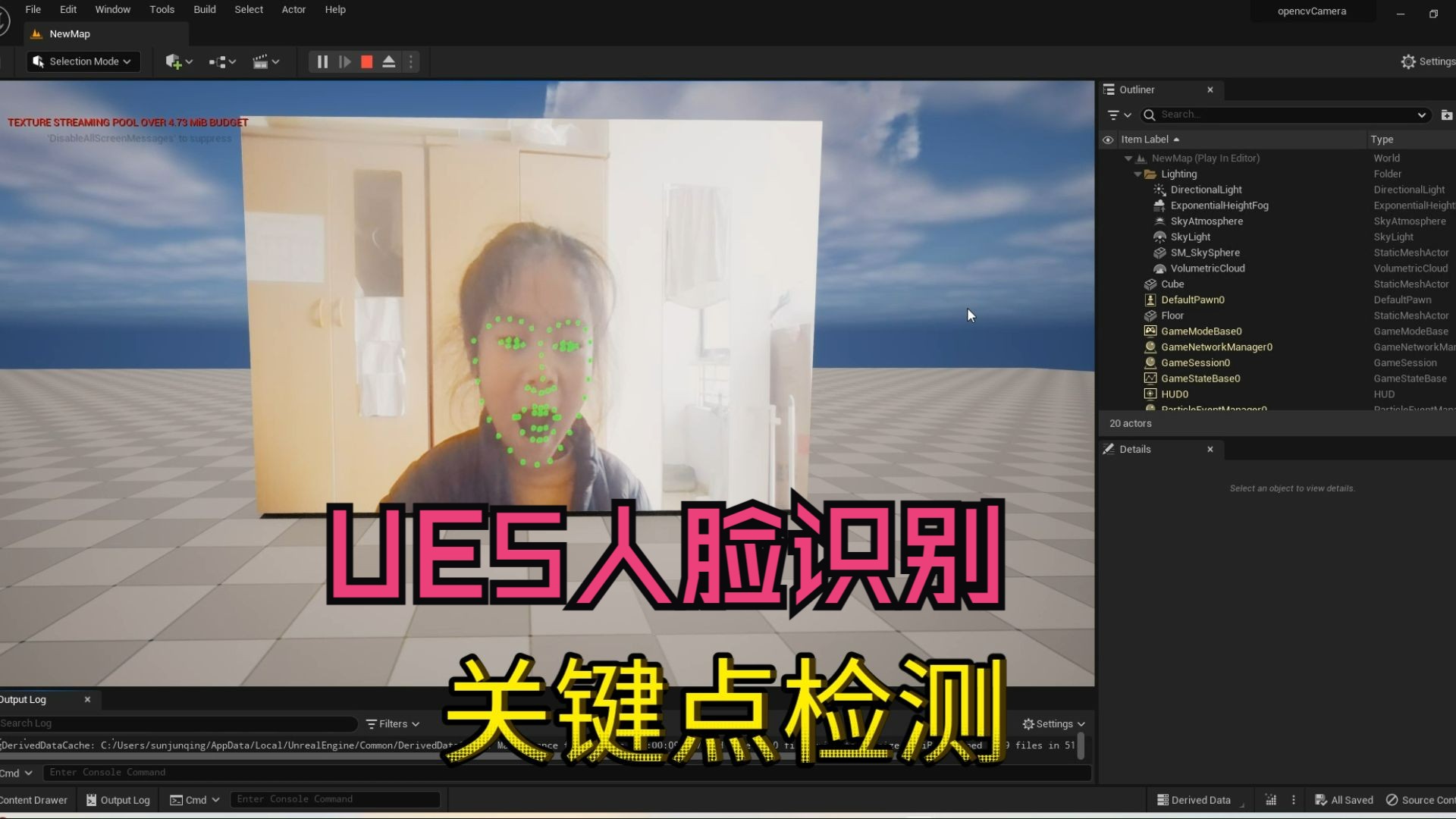 新鲜出炉,UE5人脸识别,关键点检测插件