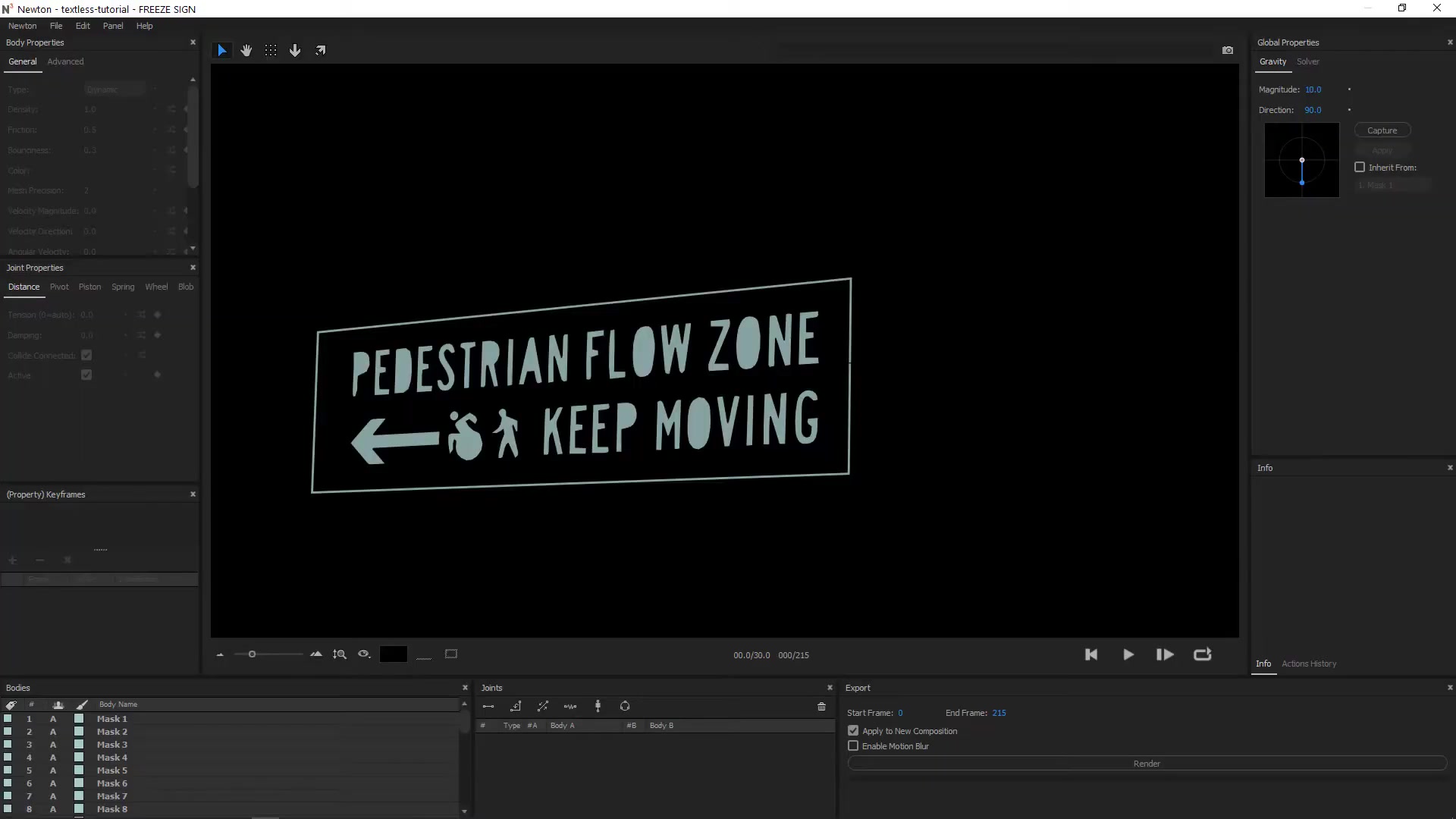 AE搭配Mocha,Newton 3牛顿插件模拟标牌文字拆解动力学降落碰撞...