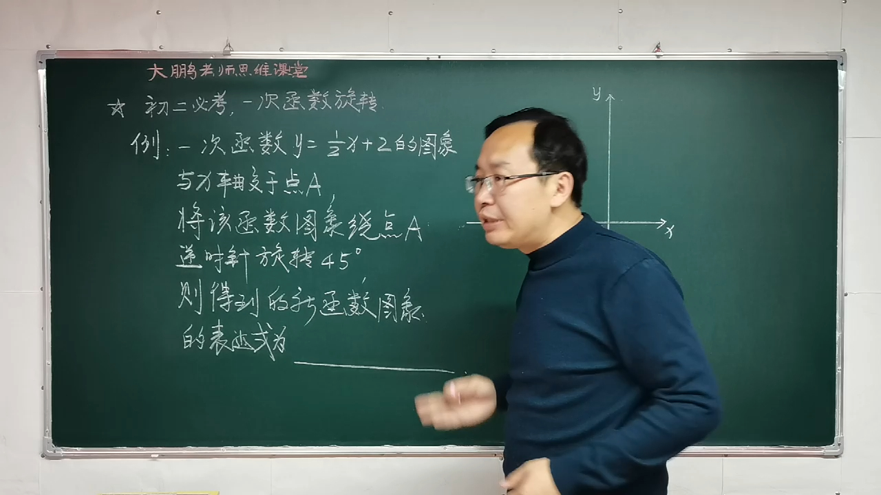 一次函数图象的旋转问题,一个视频学会!