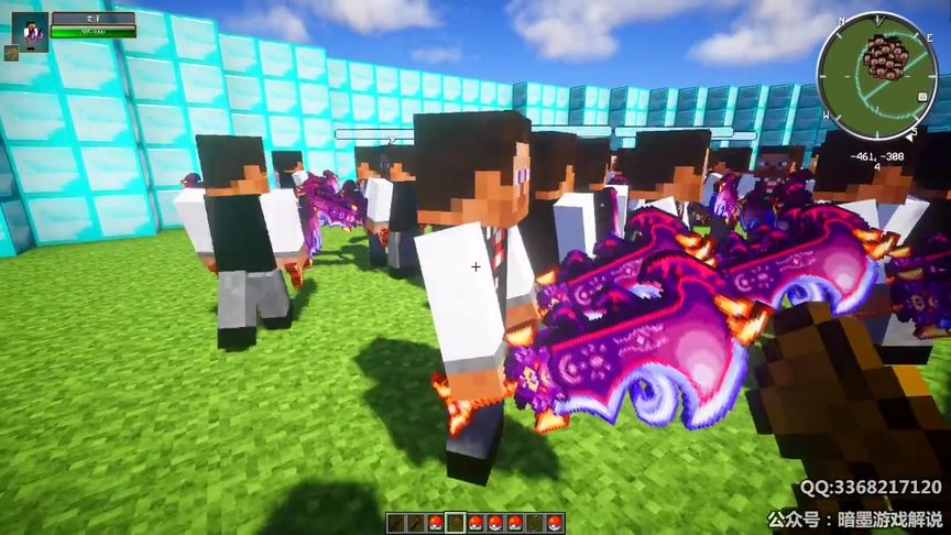 我的世界 暗墨拿着火麒麟VS100个老师 暗墨解说VS系列