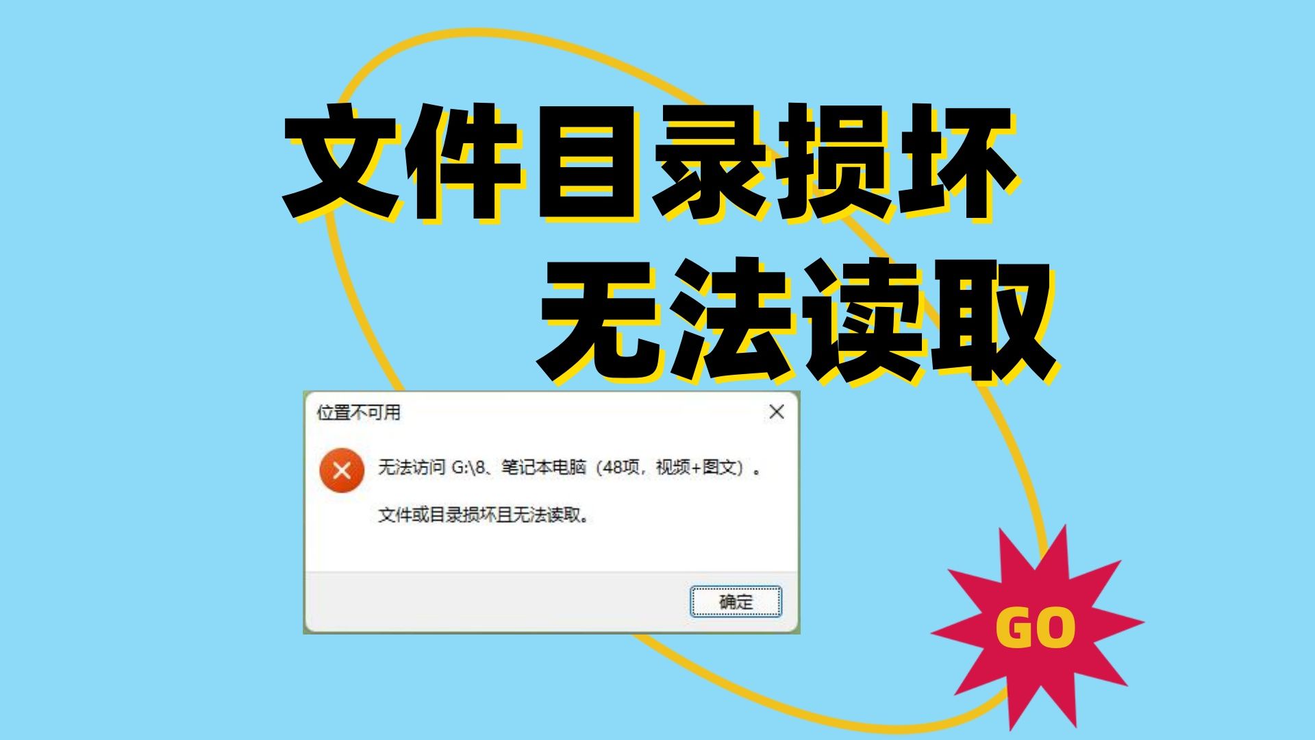 文件或目录损坏且无法读取的解决方法
