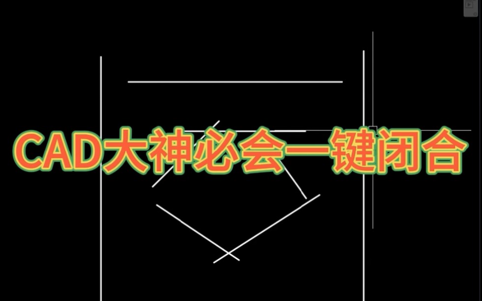 CAD大神用的一键闭合