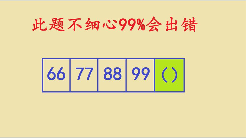 找规律填数字:66,77,88,99,求第五个数