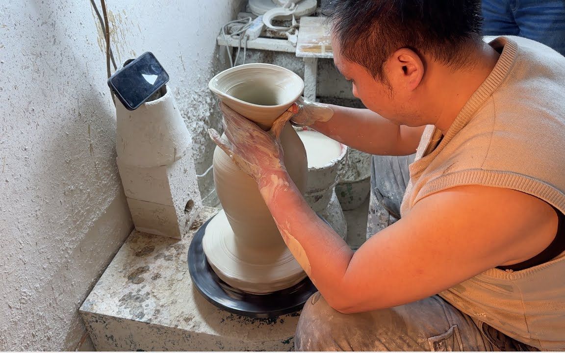 中国传统瓷器-钧瓷是如何制作的,使用最传统的方法,过程很详细,耐心...