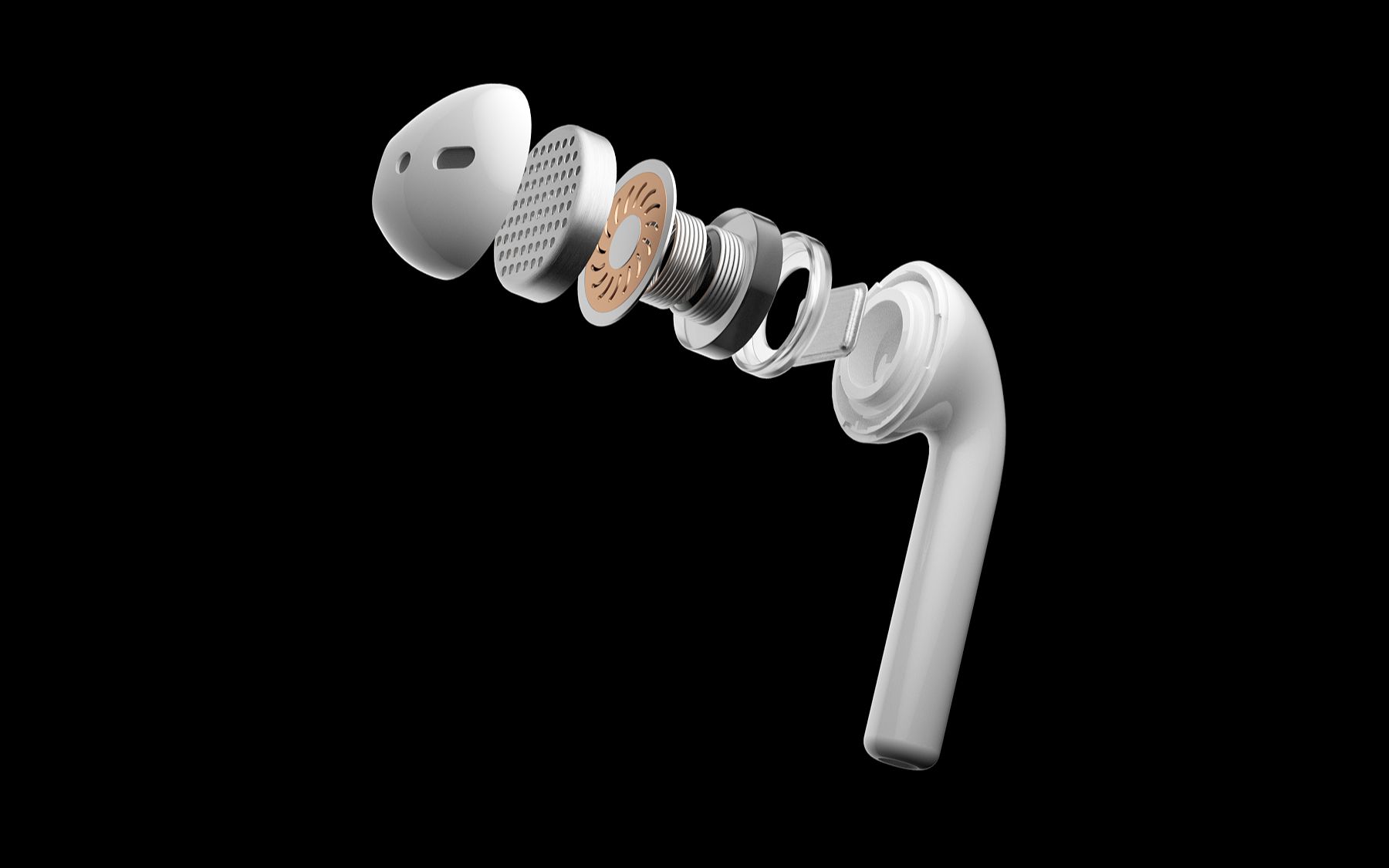 【小木C4D】耳机爆炸零件拆分动态效果制作