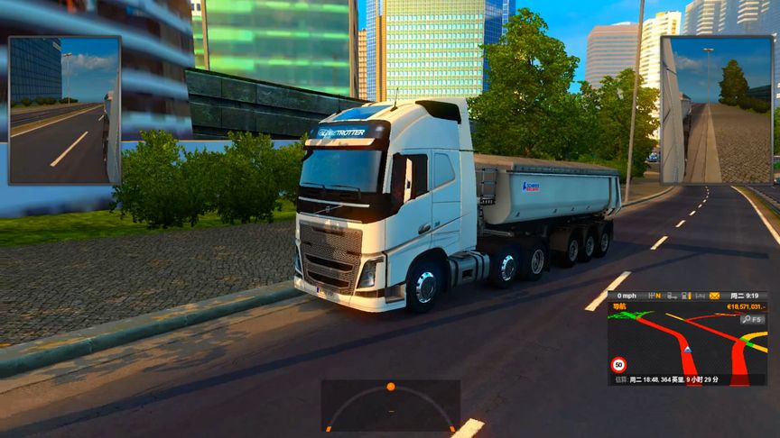 欧洲卡车模拟2:驾驶我的小卡车拉货,今天准备从西安出发