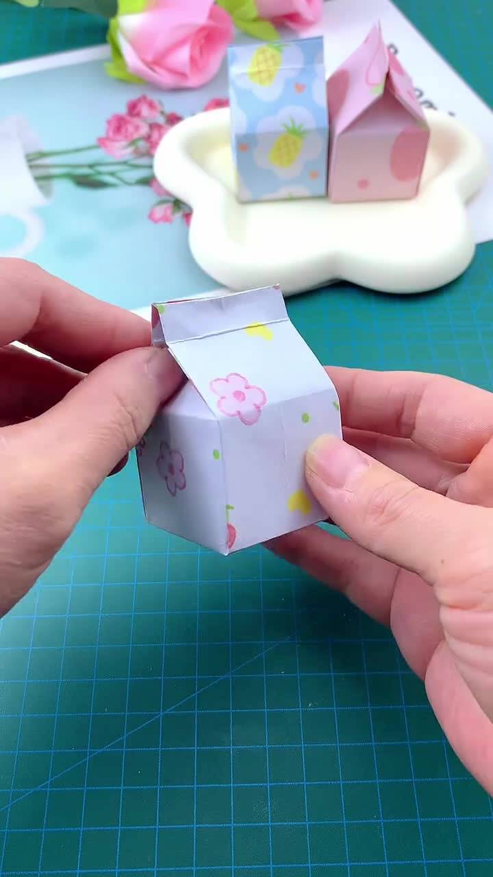 手工:自制牛奶盲盒,打开有惊喜