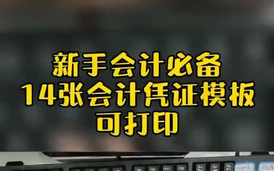新手会计必备,14张会计凭证模板,录入数据课自动填写,可打印