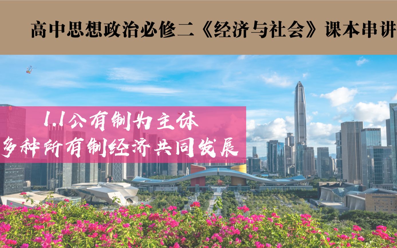 ...2《经济与社会》课本串讲-1.1公有制为主体 多种所有制经济共同发展