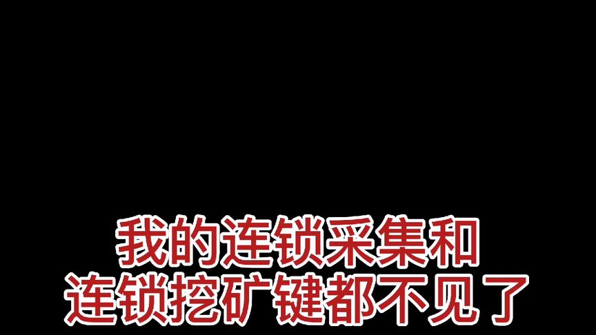 我的世界:我的连锁挖矿键不见了,怎么回事?急!在线等!