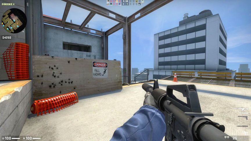 CSGO休闲模式殒命大厦,大失误,中路箱子后有人,当时在看小地图