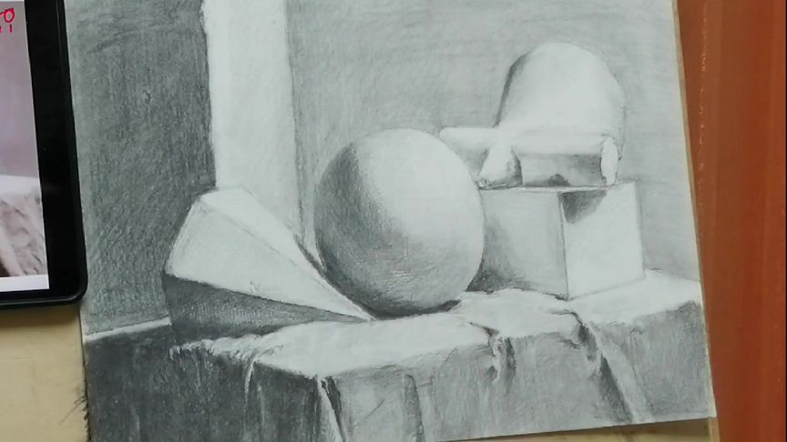 素描石膏组合#画画 #李李全民美术 #美育