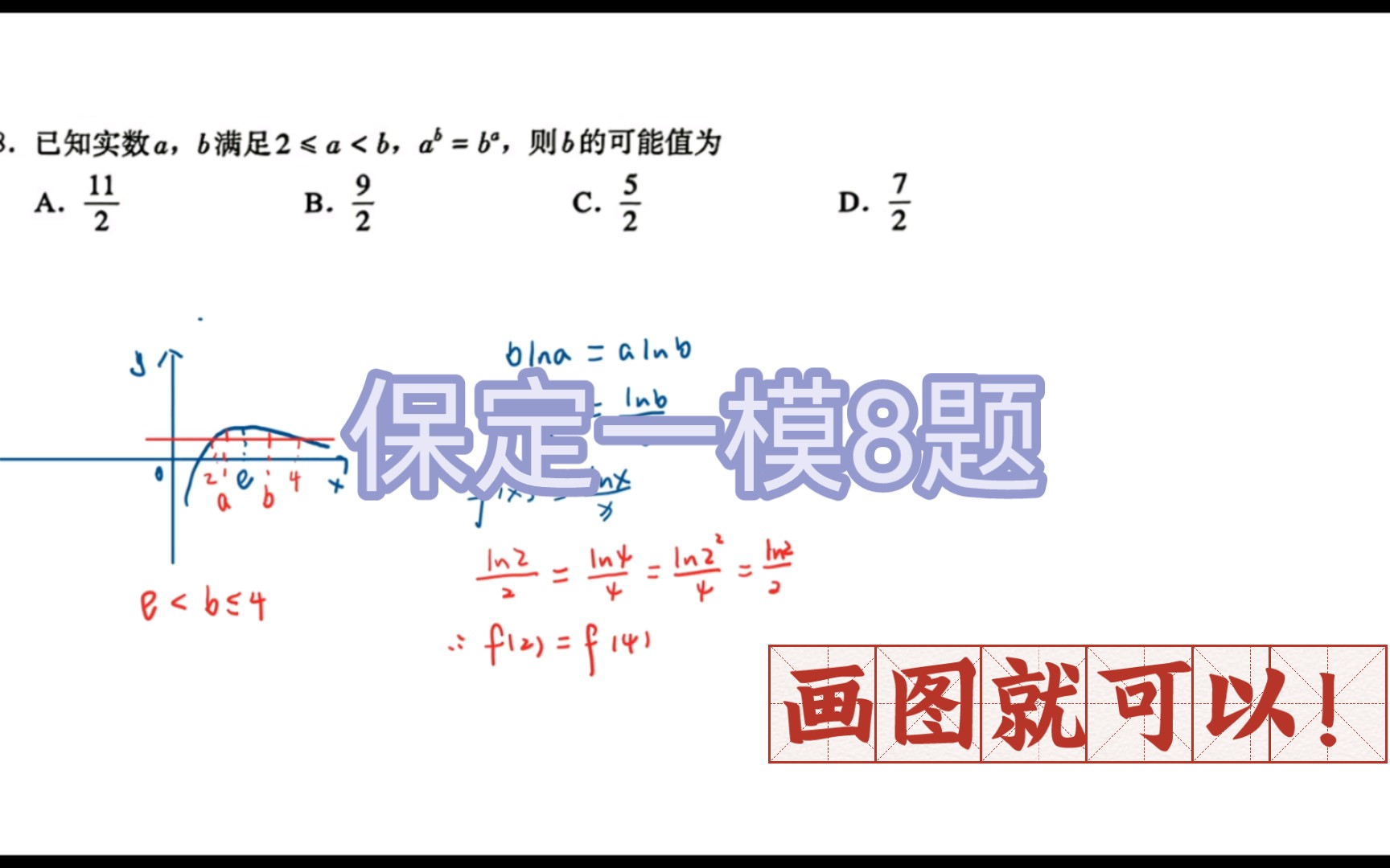 [高三模拟卷超详细解析]保定一模8题―常见函数的考查!