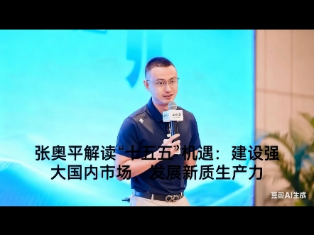 张奥平解读“十五五”机遇:建设强大国内市场,发展新质生产力