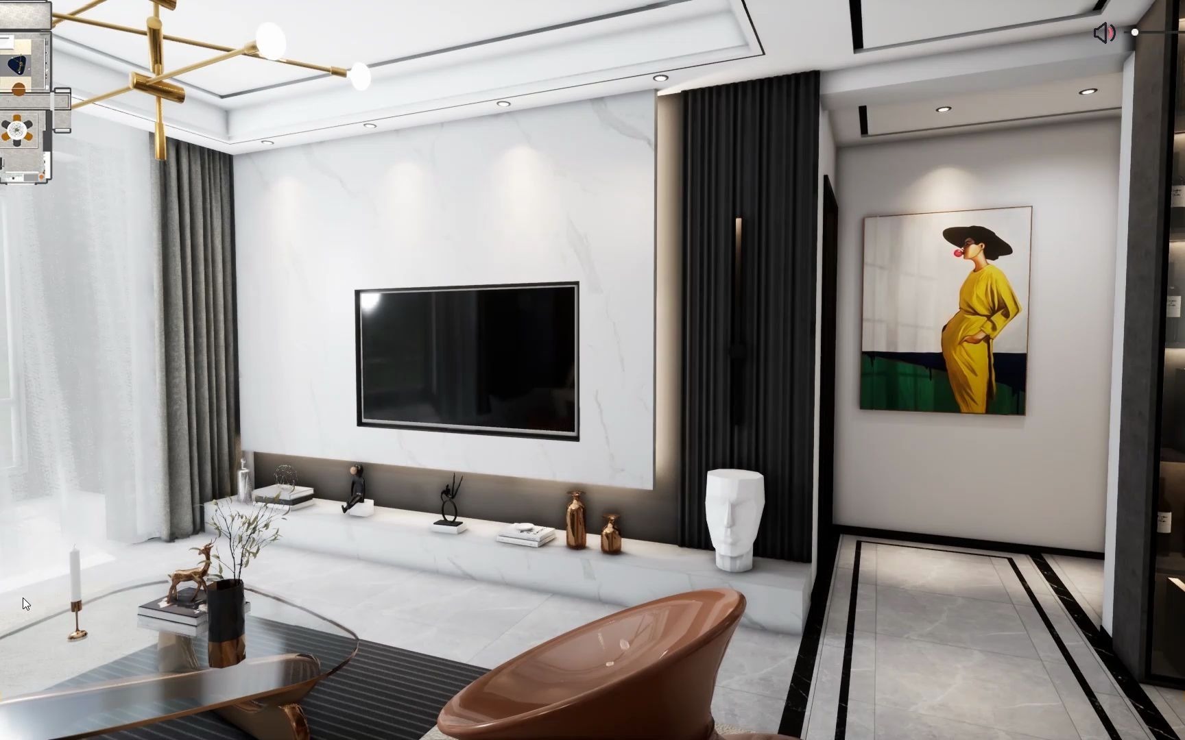 UE4室内漫游交互效果展示