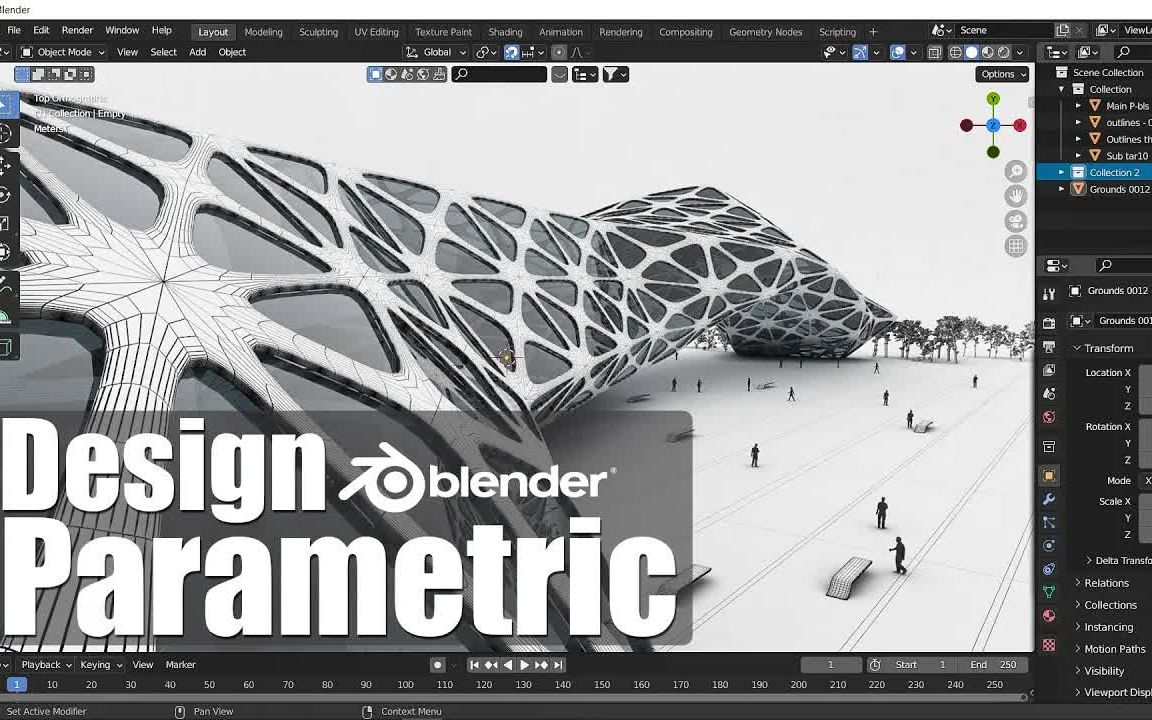 iBlender中文版插件 什么是建筑中的参数化设计 - Blender 简介 教程...