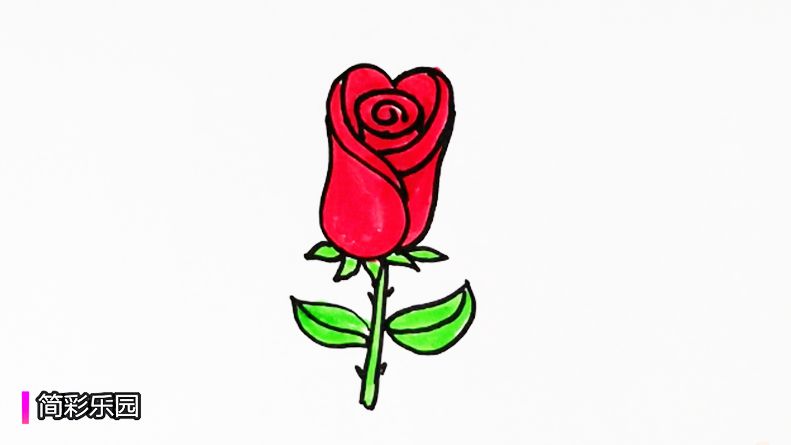 玫瑰花怎么画 巧用S轻松画出一朵漂亮的玫瑰花