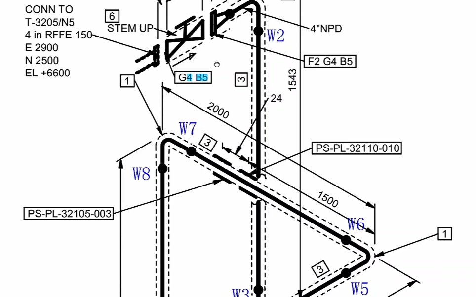 化工管道,管工李辰讲解单线图轴测图平面图