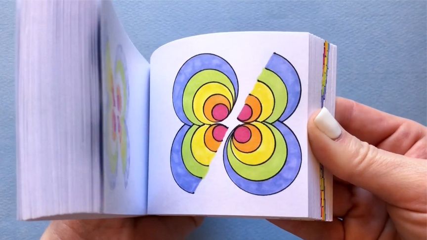 翻页动画:工作累了,让心情放松一会,舒适的图形变化。