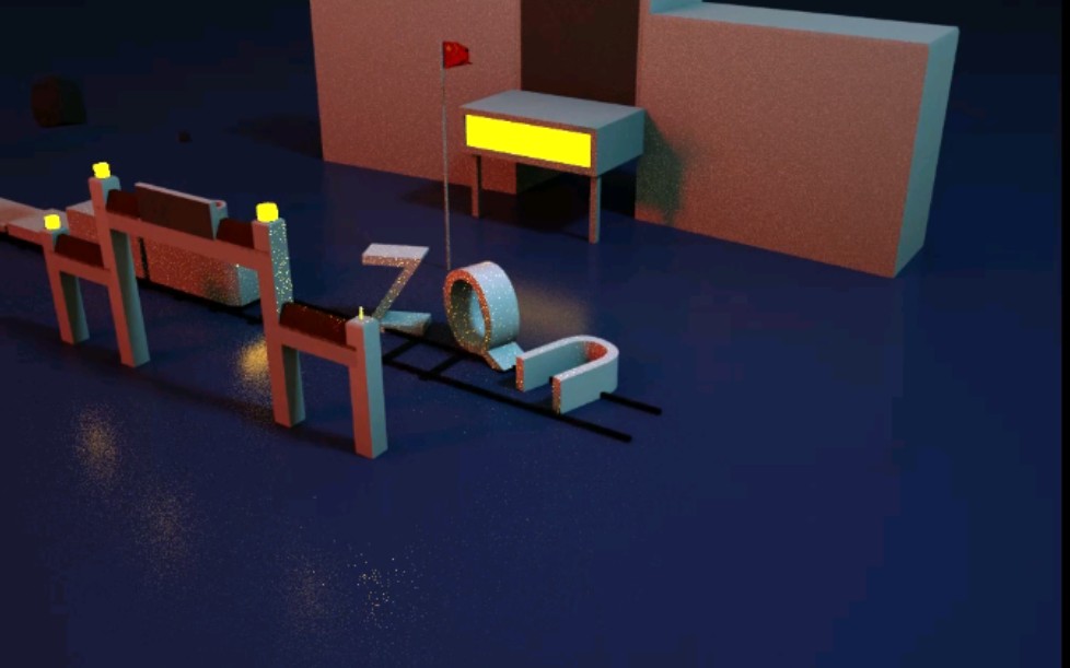 【C4D】拿学校的标志性建筑做个小动画