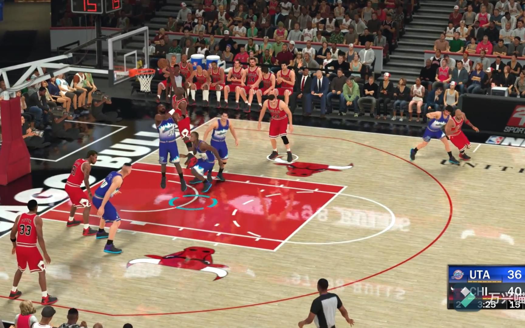 GOATmj NBA2K21公牛VS爵士梦回98总决赛第三场 窒息防守将爵士钉...