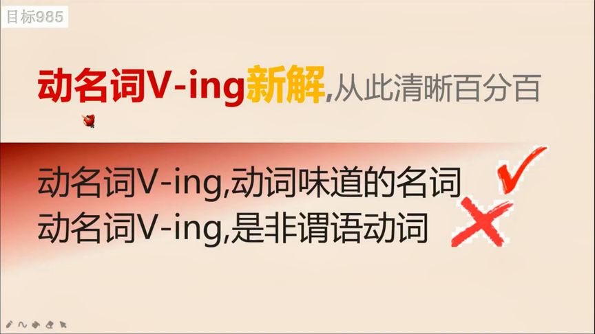 6分钟学透【动名词V-ing】有着动词味道的名词,和非谓语无关